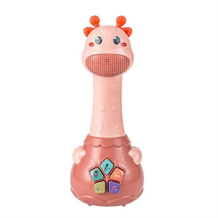 Kids Microphone Cartoon Deer Shaped Luminous Musical Microphone Kids ...