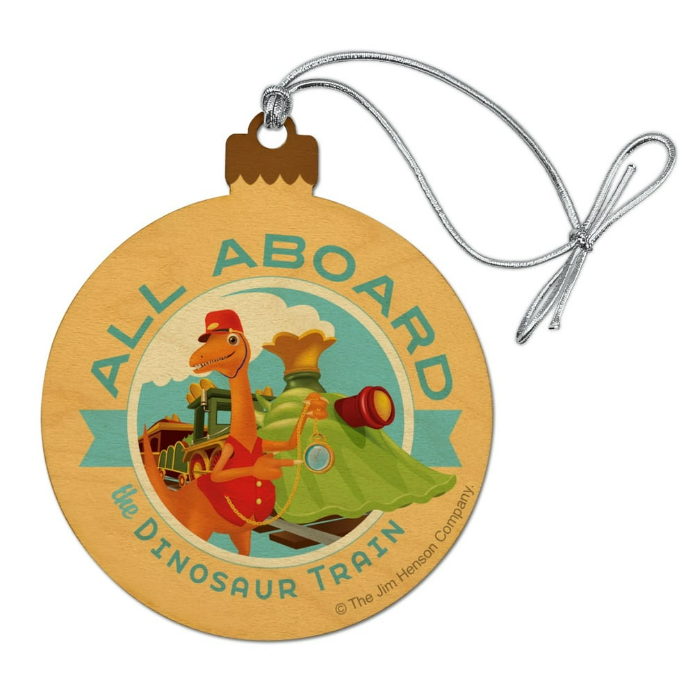 All Aboard the Dinosaur Train Wood Christmas Tree Holiday Ornament ...