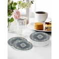Coasters Set of 6 Boho Flower Drink Coasters with Holder Absorbent ...