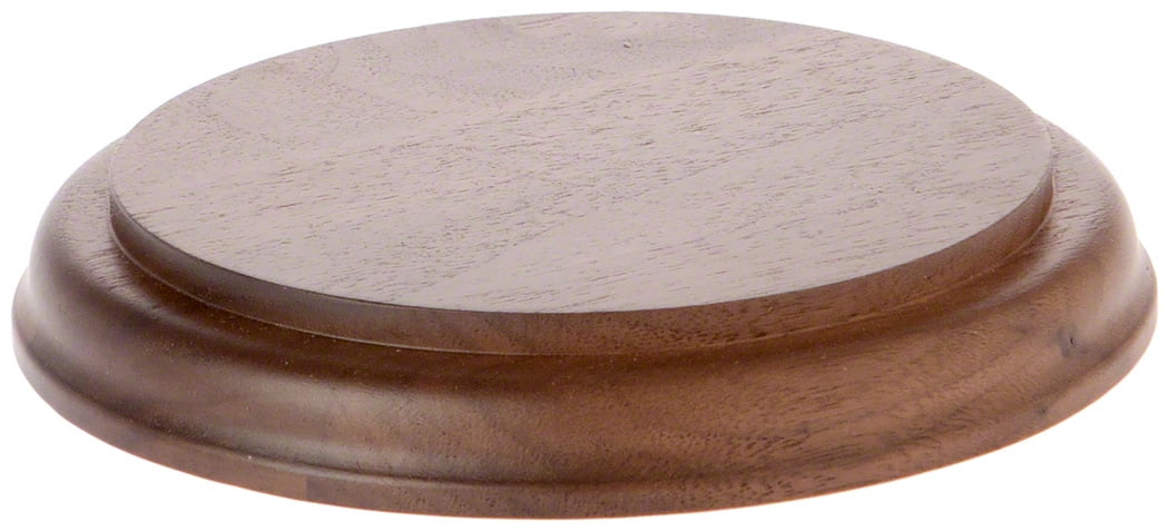 Plymor Solid Walnut Round Wood Display Base with Ogee Edge, 5.375" W x ...