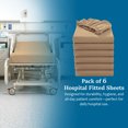 6 Pack Hospital Bed Fitted Sheets 36" x 80" x 9" Deep – 100% Egyptian ...