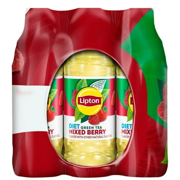 Lipton Diet Green Tea Mixed Berry Iced Tea 16.9 fl oz Pack of 12 ...
