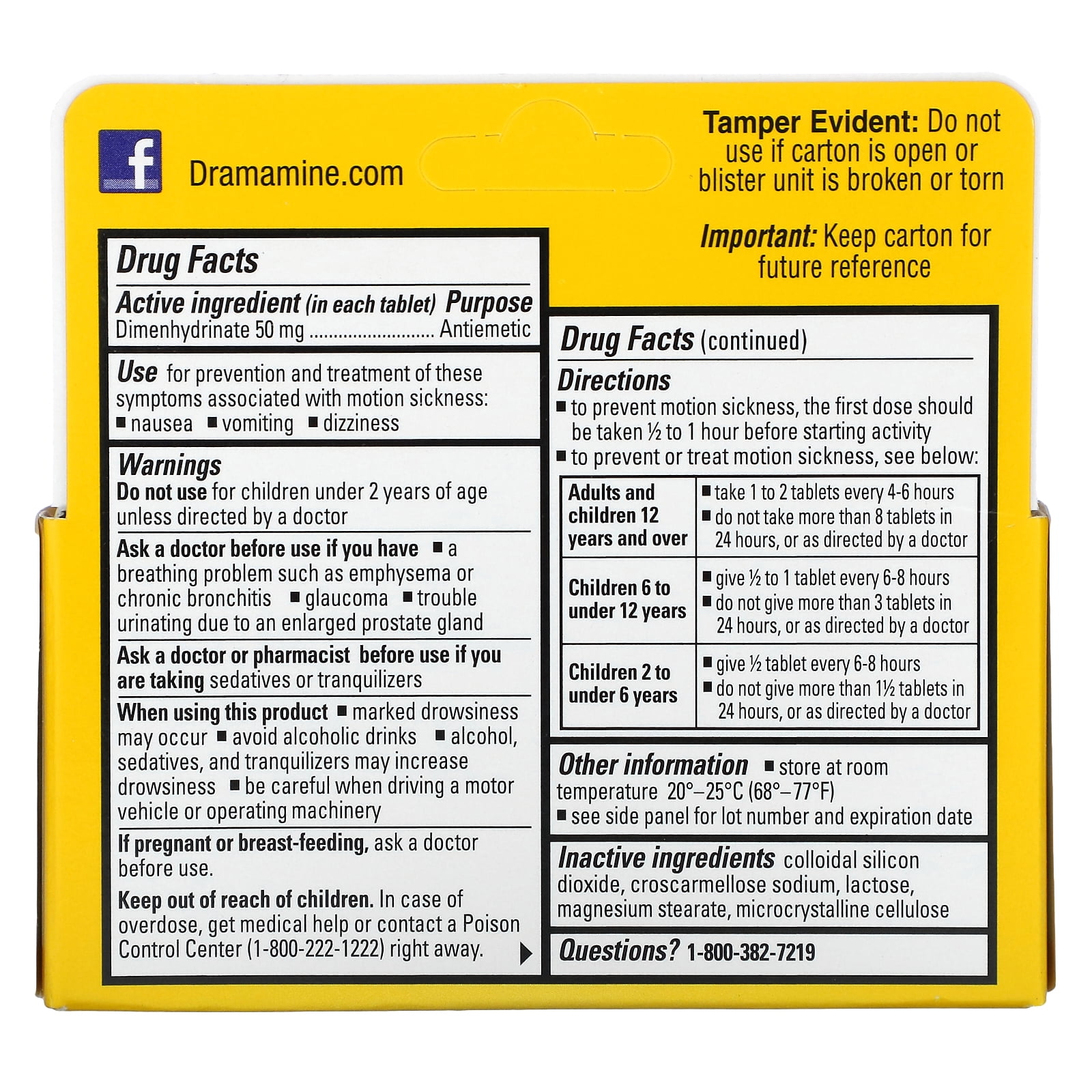 Dramamine Original - Motion Sickness Relief, 36 Tablets in Nepal at NPR ...