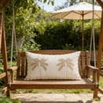 Cmafuca Tropical Palm Tree Embroidered Lumbar Pillow Covers, Cotton ...