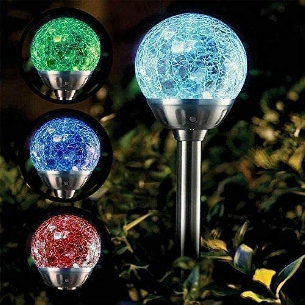 LINLIN Crackle Ball Stainless Steel Colour Solar Powered Crackle Ball ...