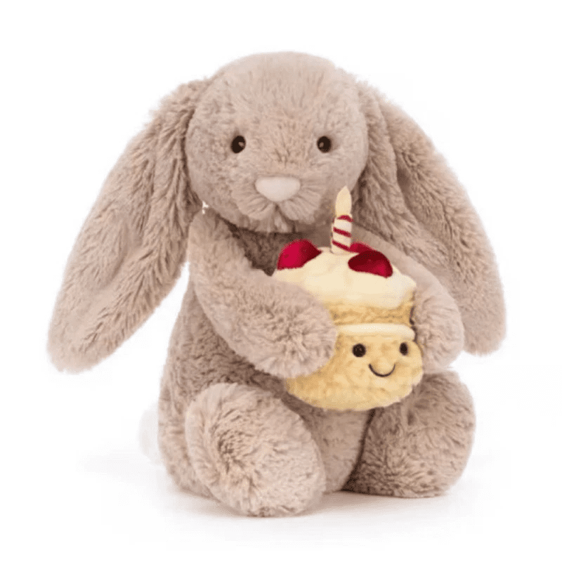 Click here for Jellycat Bashful Beige Birthday Bunny Cute Soft Pl... prices