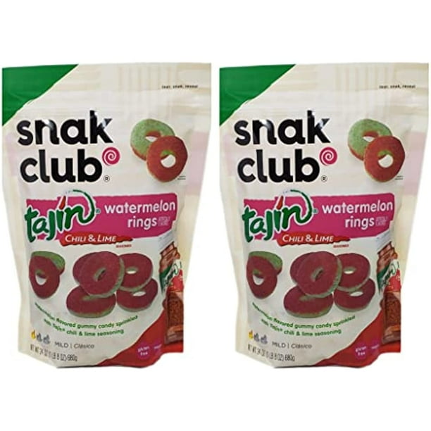 Snak Club Tajin Clasico Chili And Lime Gummy Watermelon Rings - 24 Oz ...