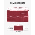 DOVACKA 2-Pack Server Apron with 4 Pockets, Water-Resistant Short Waist ...