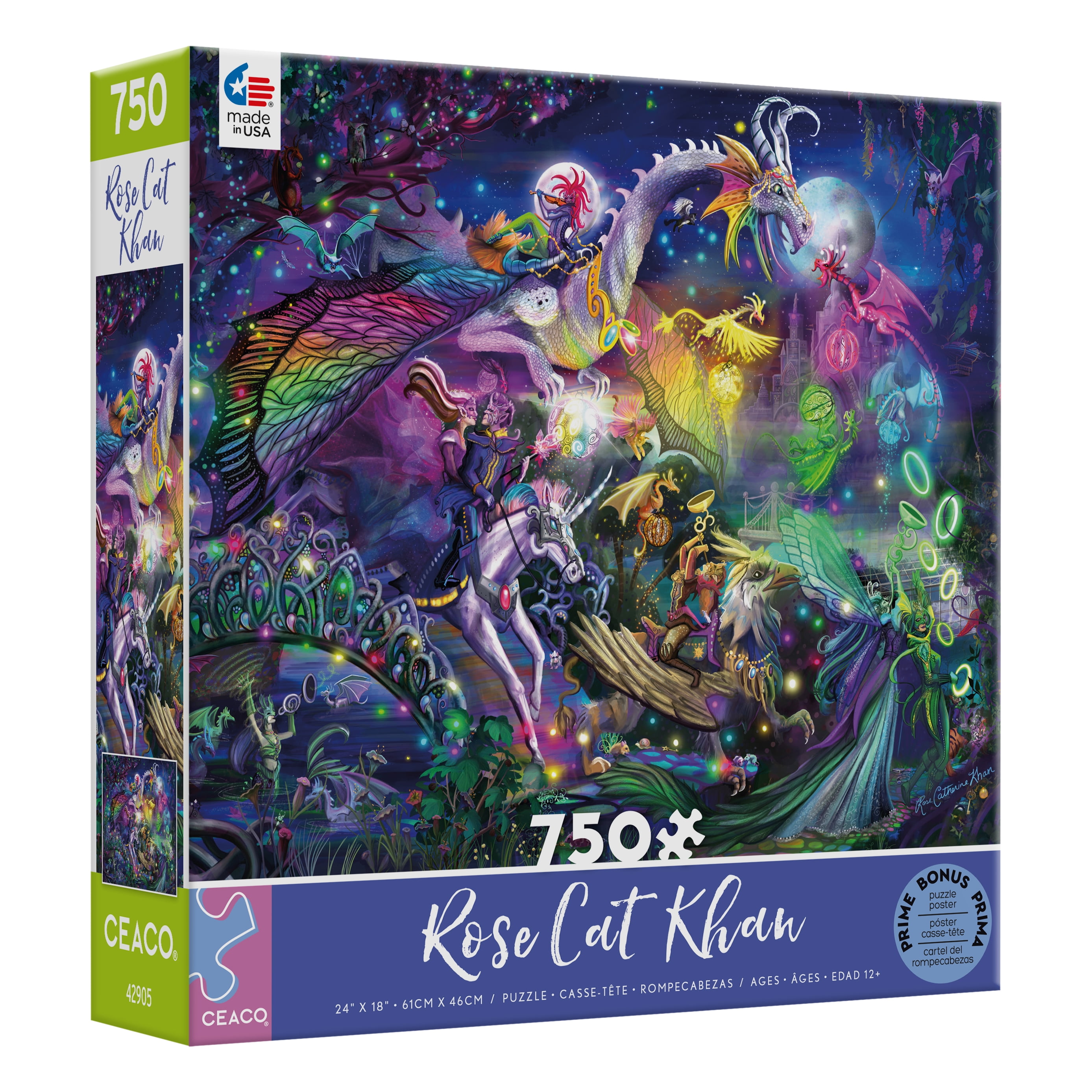 Ceaco - Rosie Khan - Dragon Circus - 750 Piece Interlocking Jigsaw ...