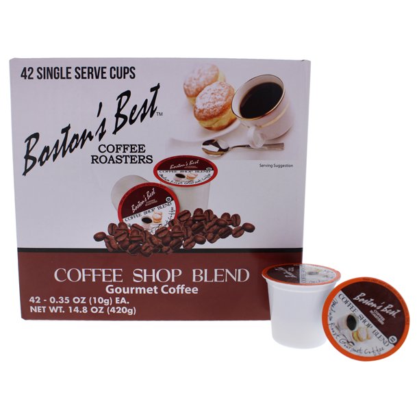 Coffee Shop Blend Gourmet Coffee by Bostons Best - 42 Cups Coffee ...