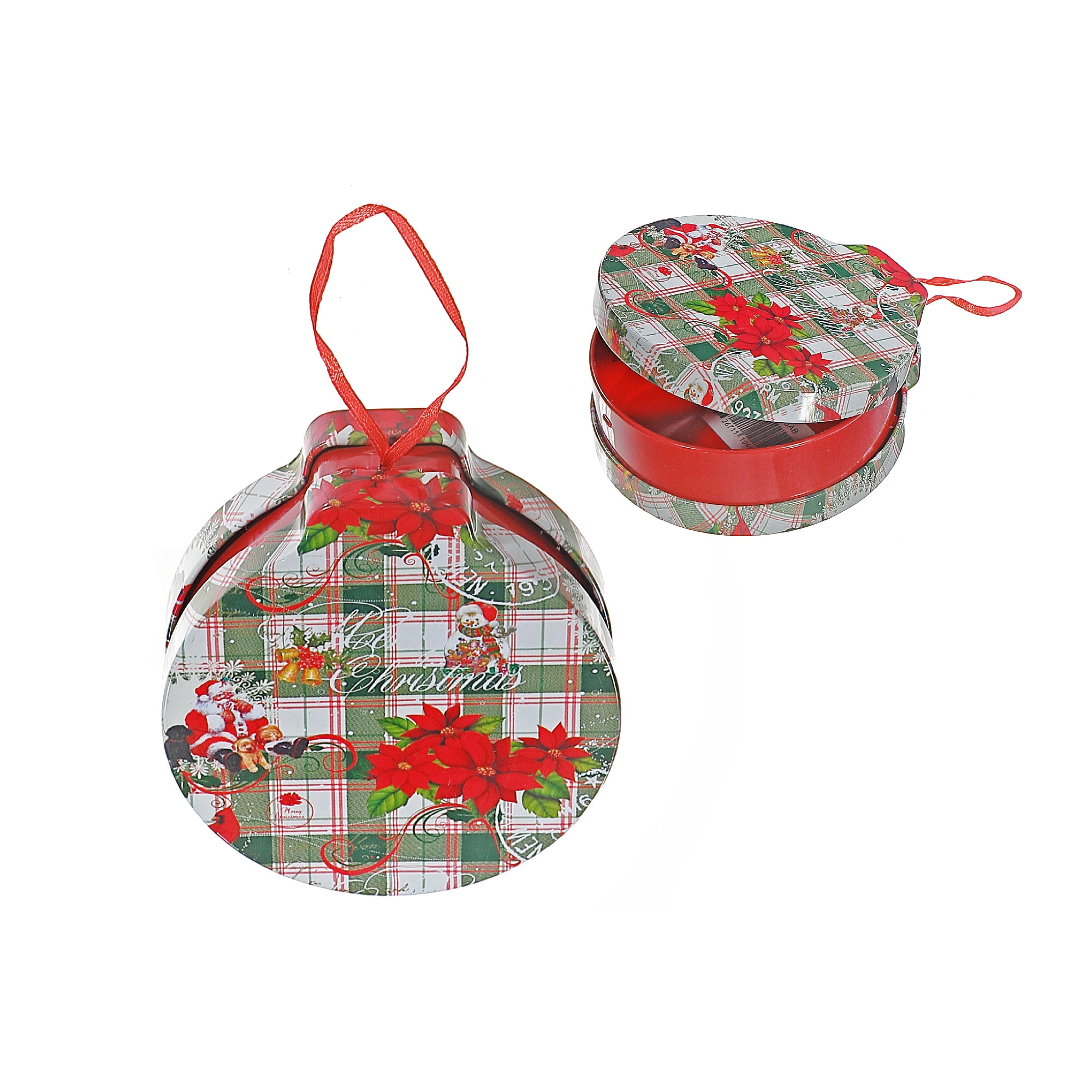 Click here for Ih Casadécor Tin Can Ornament (Plaid - Poinsettia)... prices