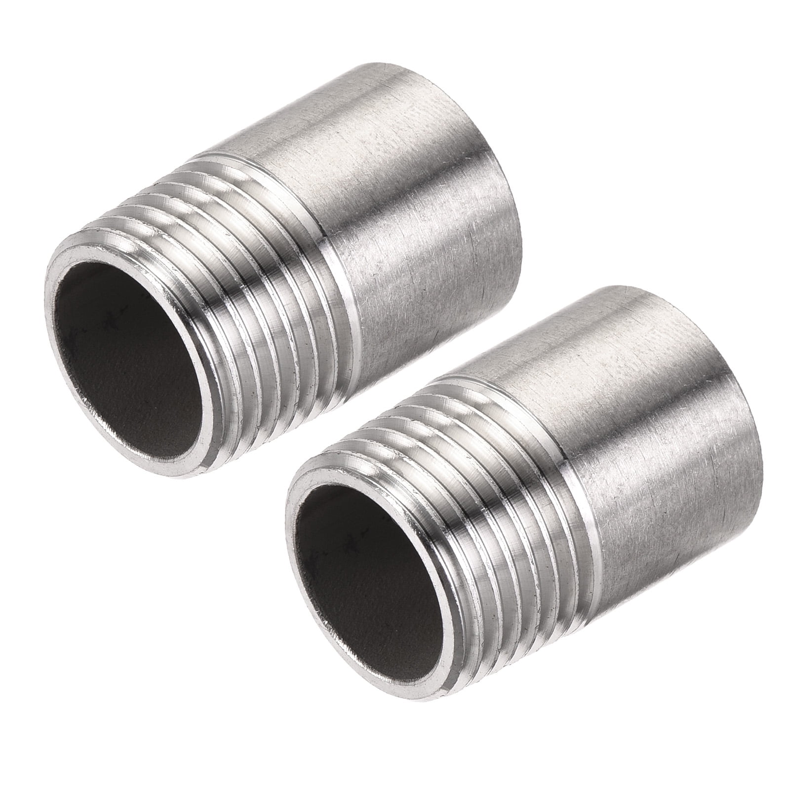 Uxcell 304 Stainless Steel 1/2 NPT Male Half Threaded Weldable Weld ...