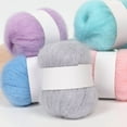 XmhyTop 1 Roll 25G Green Premium Yarn, 30% Mohair & 70% Wool Blend Soft ...