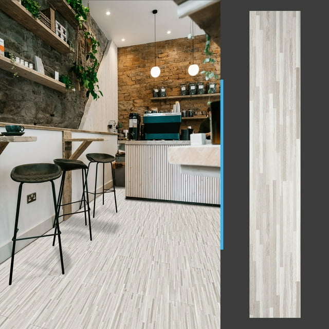 Art3d Peel and Stick Floor Tile Vinyl Wood Plank 36-Pack 54 Sq.Ft，Dusty ...