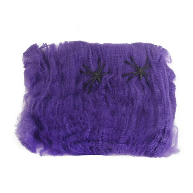 Fake Spider Web Halloween Decorations Indoor/Outdoor, Stretchy Spider ...