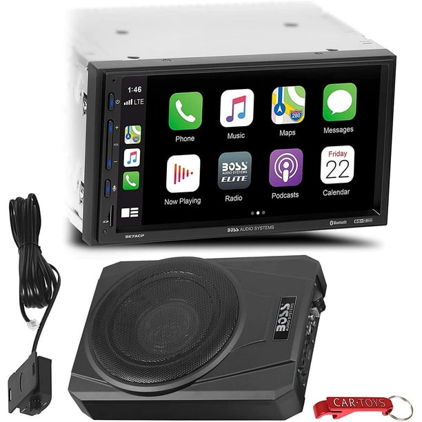 BOSS Audio Systems Elite BE7ACP Head Unit & BASS10 Powered Sub Bass ...