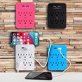 Aduro Surge Protector 6 Outlets Power Strip Station with USB (2 Ports 2 ...