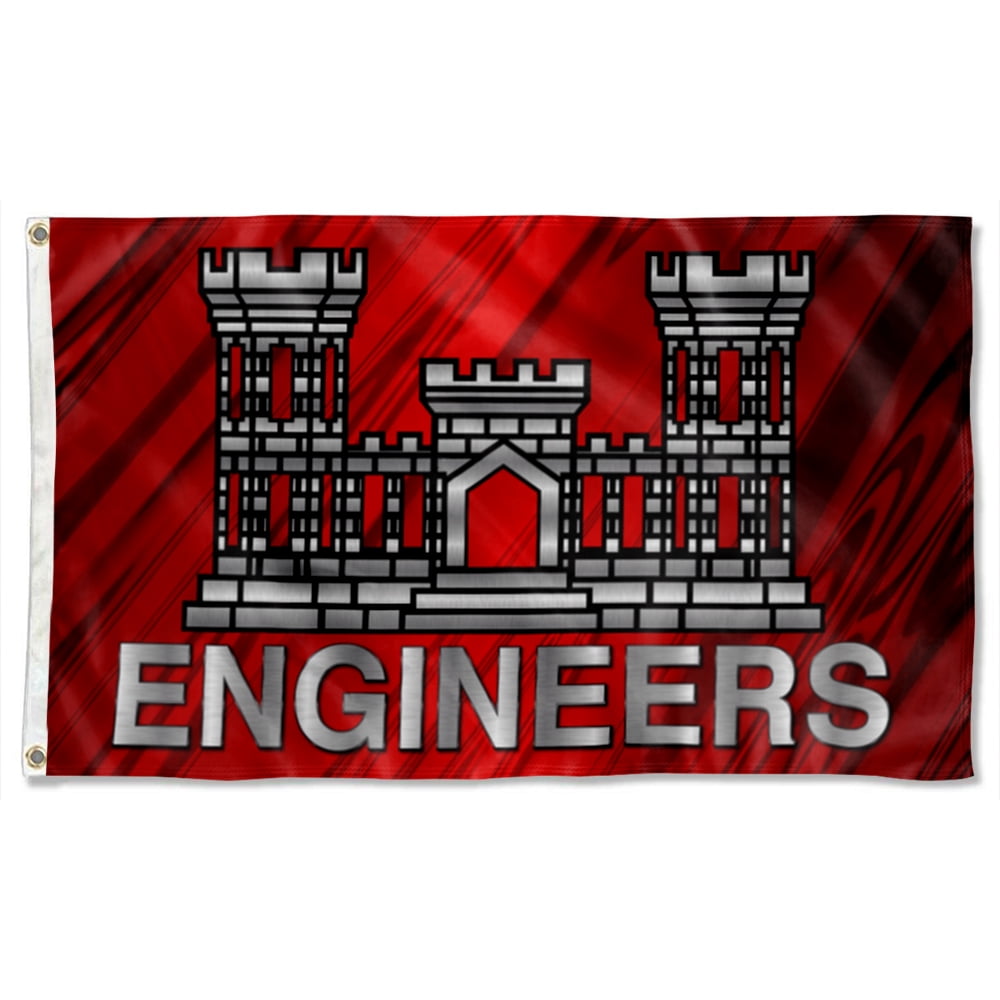 Cayyon Army Engineers Flag 3x5Feet Military Banner with 2 Brass ...
