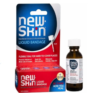 New-Skin Liquid Bandage, Waterproof Bandage for Scrapes and Minor Cuts ...