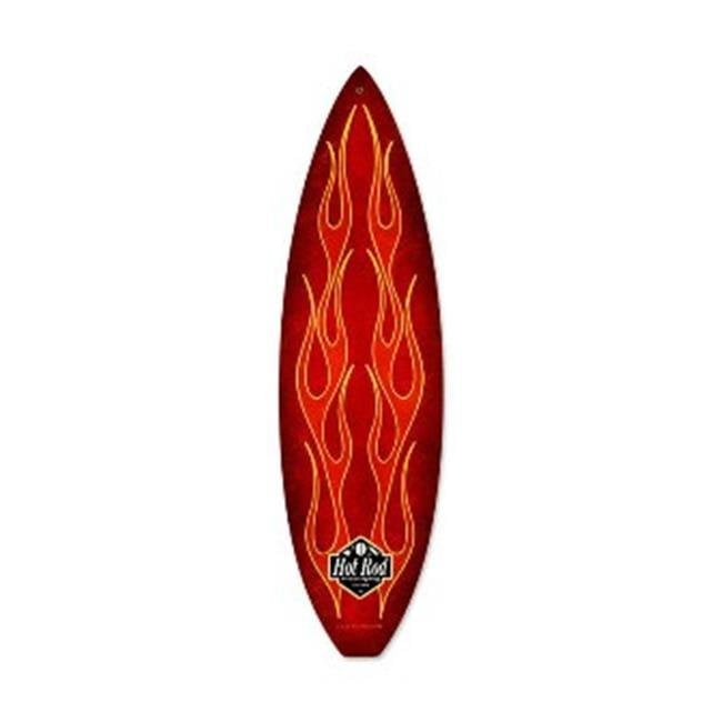 Red Flame Surfboard Automotive Surfboard Metal Sign - Walmart.com