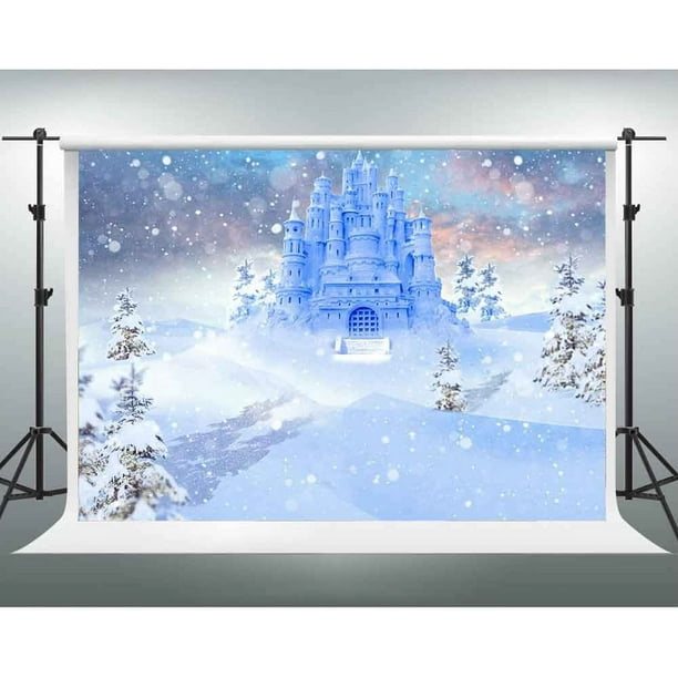 Snow Castle Backdrop Winter Wonderland Princess Castle Photography ...
