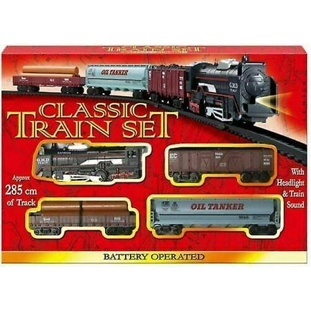 Classic battery operated train set with tracks light engine | Walmart ...