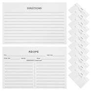 LotFancy 60 Count Plain Lined Note Recipe Cards, 4x6 in, Double Sided ...