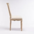 Contemporary Dining Chairs, Antique Painting Linen Fabric Side Chair ...