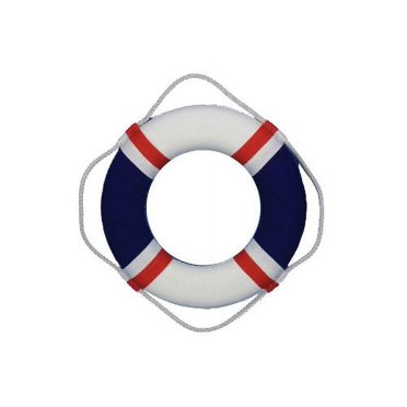 Handcrafted Model Ships New Blue Lifering 15 Classic White Decorative ...