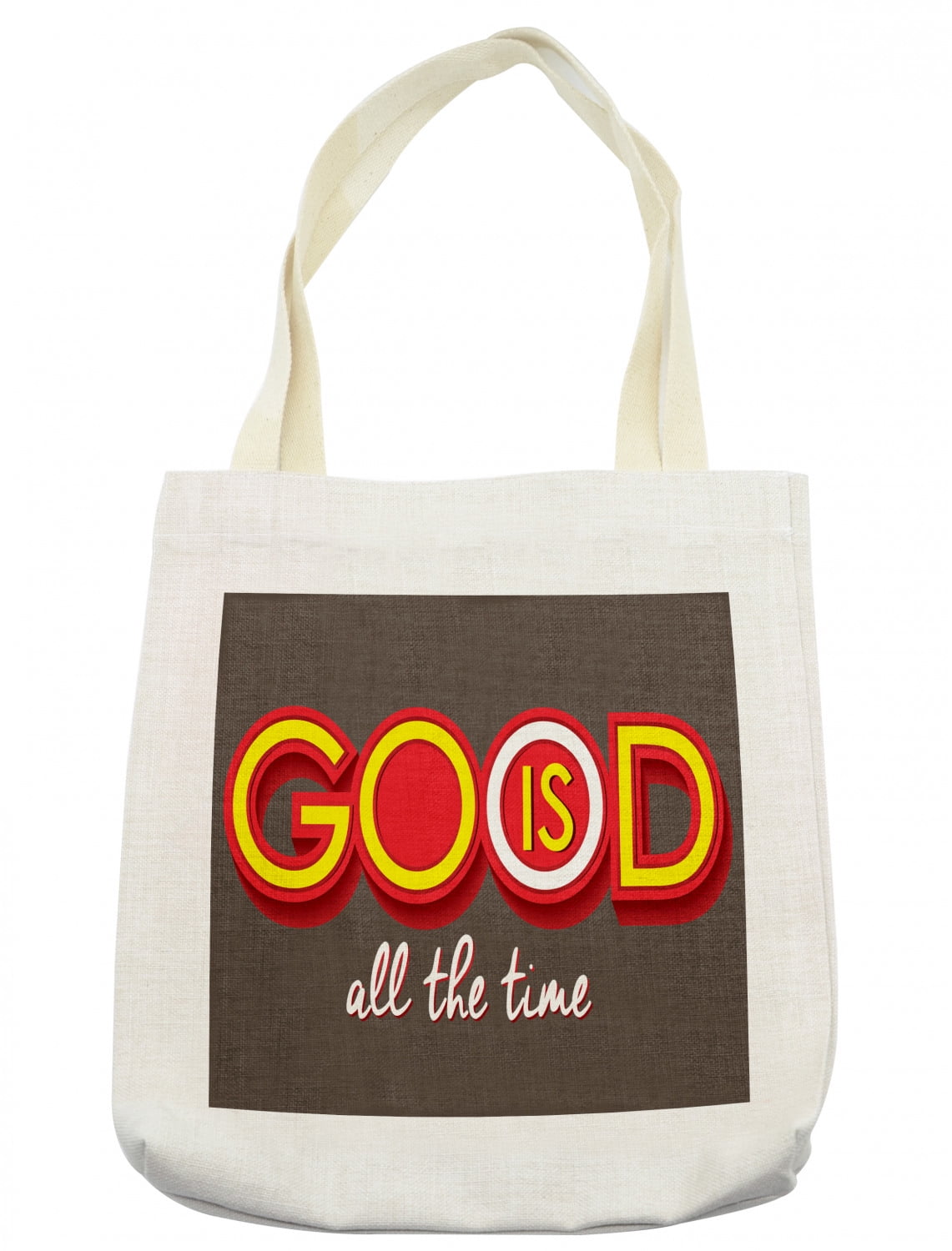Saying Tote Bag, Is All the Time Words Message Graphic Print, Cloth ...