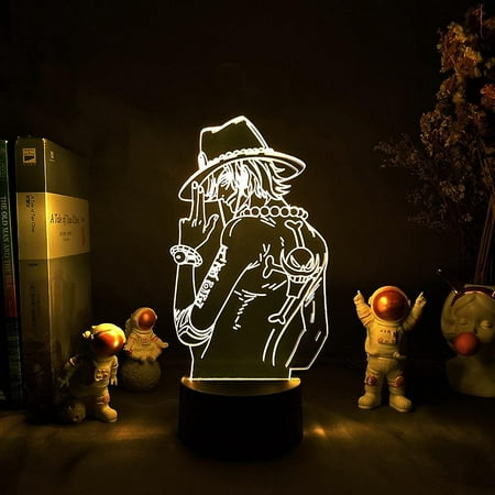 Hpqnl-3d Illusion Anime Light One Piece Luffy Figure For Fans/kids One ...