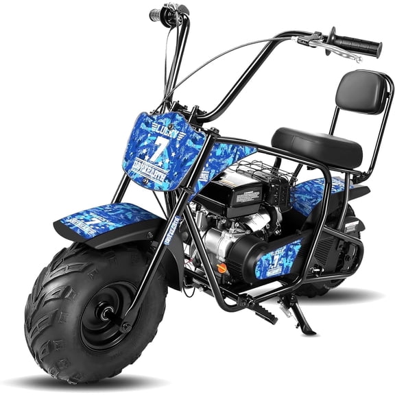 FRP GMB100 99CC 4-Stroke Mini Bike, Gas Powered, LED Headlight, 28 Mph ...