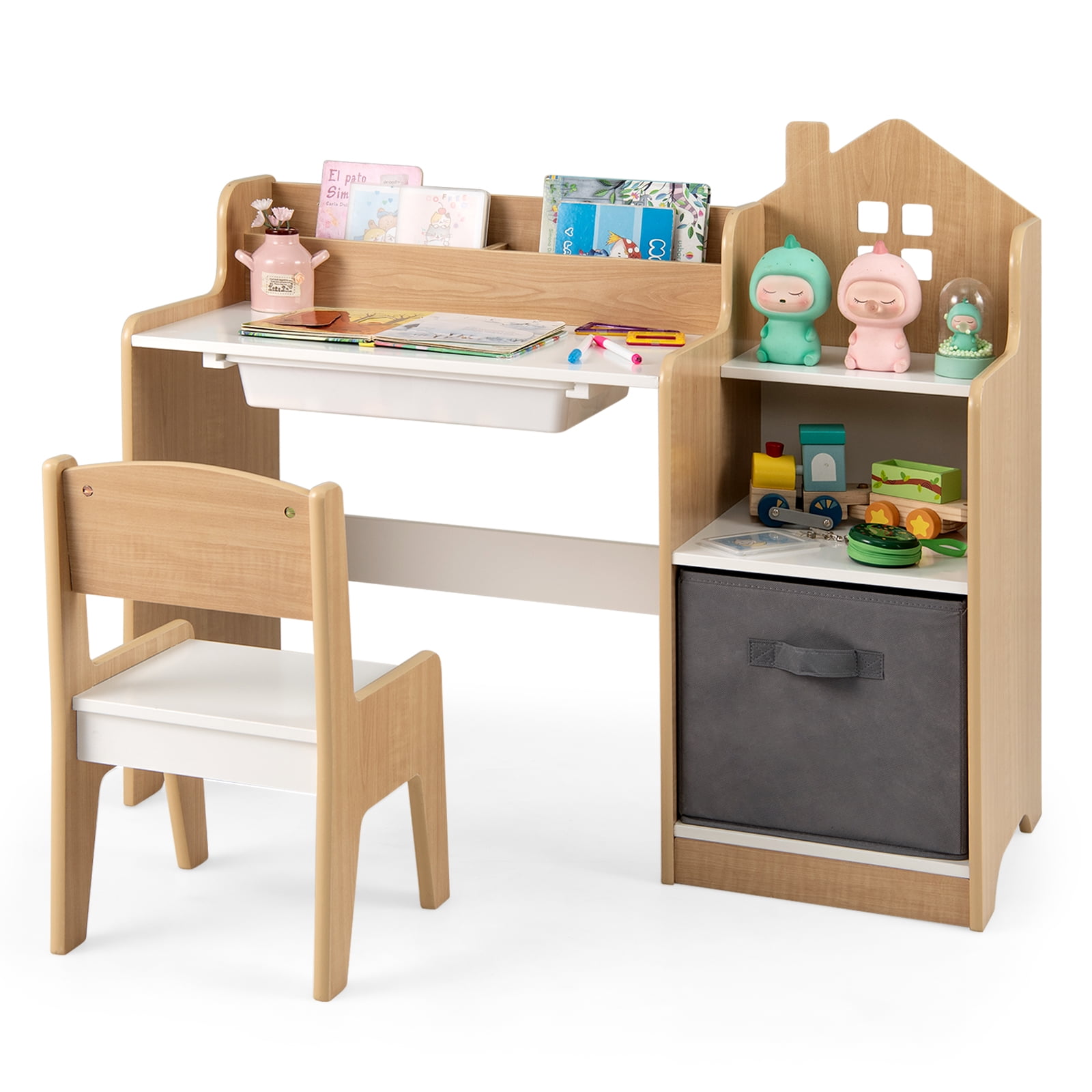 Click here for Patiojoy Kids Study Desk And Chair Set Children St... prices