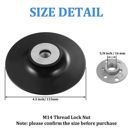 3 Pieces 4-1/2 Inch Sanding Disc Backing Pads Replacement Disc Backing ...