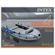Intex Excursion 4 Inflatable Rafting/Fishing Boat Set With 2 Oars ...