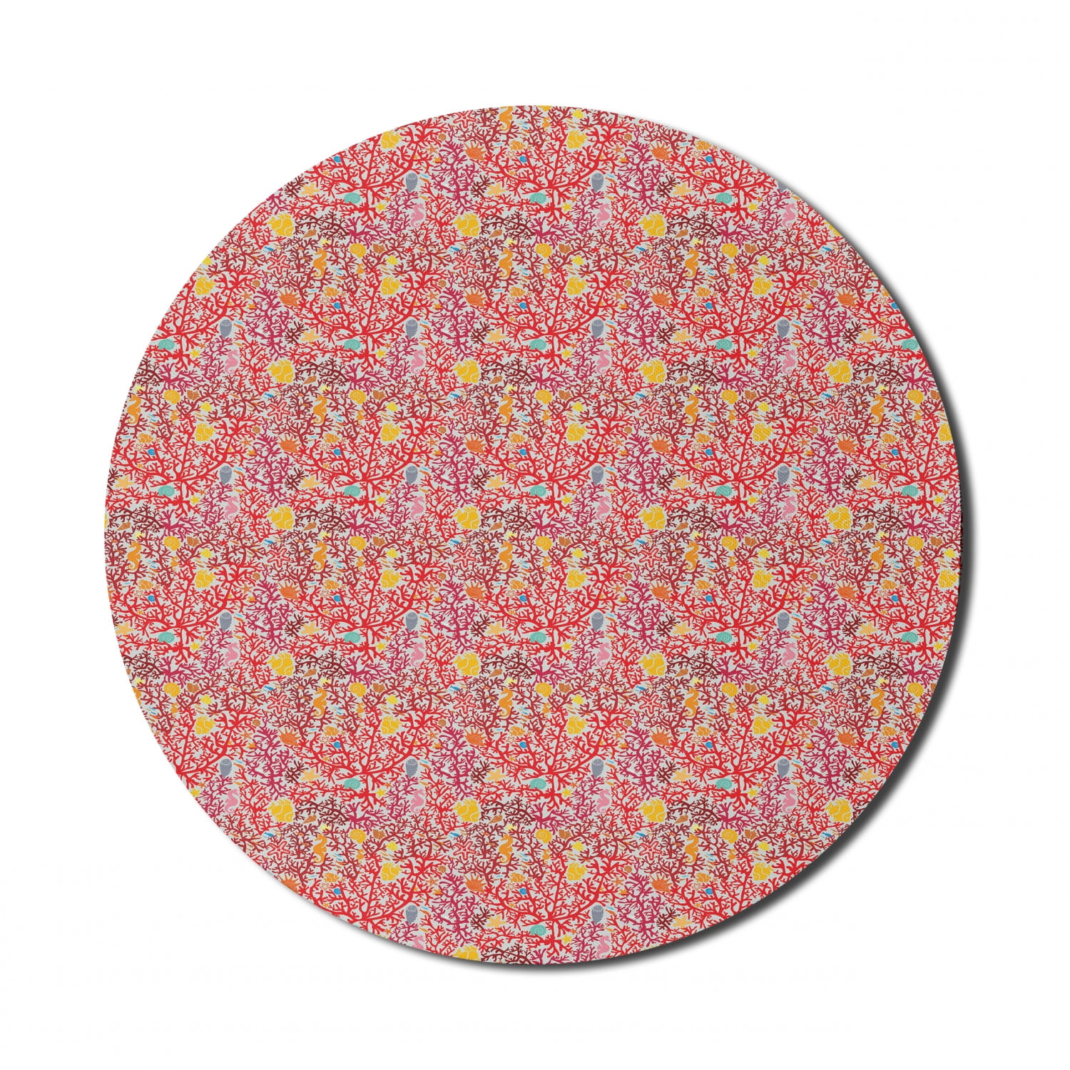 Nautical Mouse Pad for Computers, Colorful Design Reef Marine Life ...