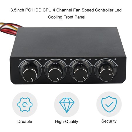 NEW 3.5inch PC HDD CPU 4 Channel Fan Speed Controller Led Cooling Front ...