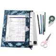 2Pcs A4 Document Pouch Set 3 Ring Binder Pencil Pouch Clear Window ...