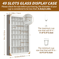Ymokee Shot Glass Display Case, Fully Assembled Lockable Wall Mounted ...