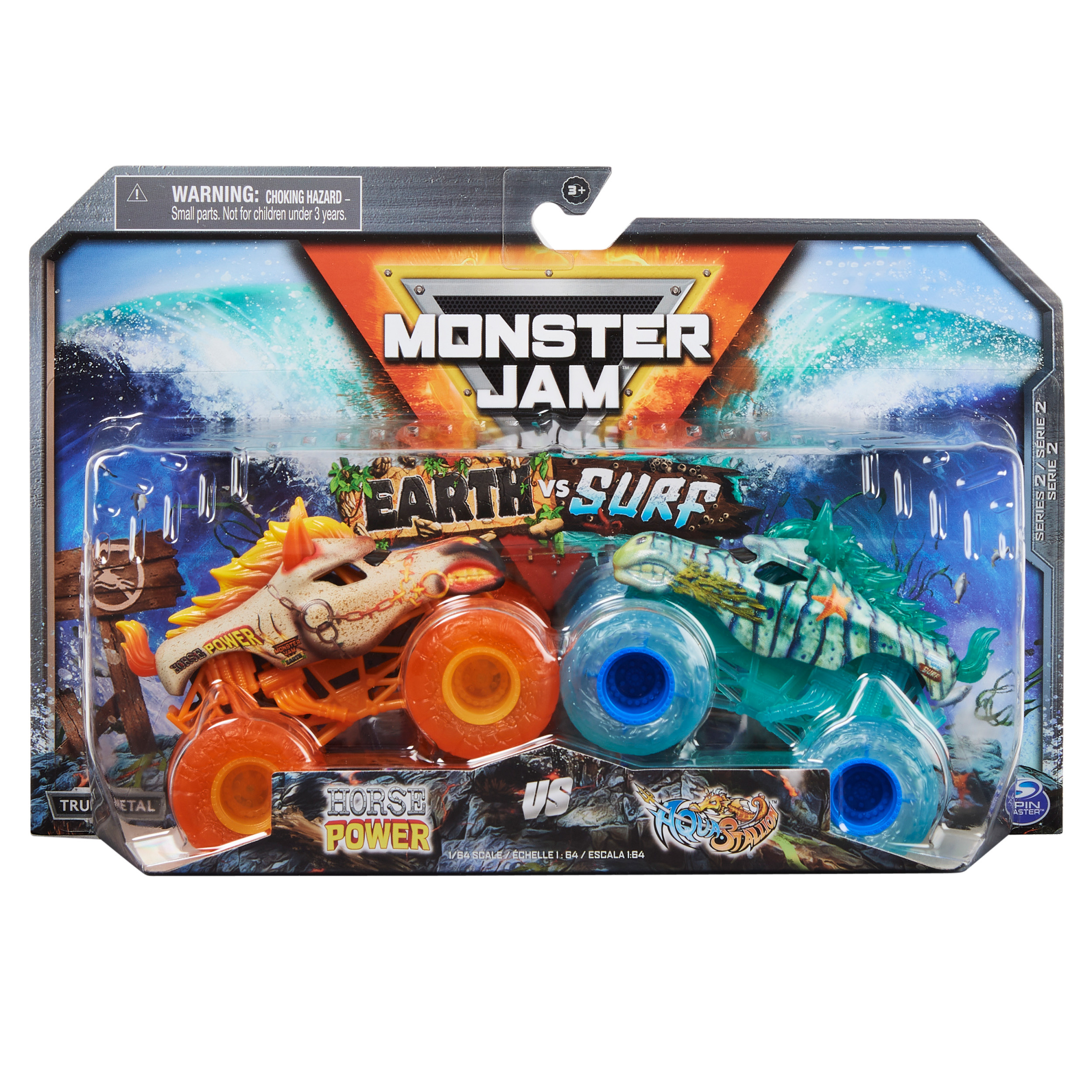 Monster Jam, 1:64 Scale Die-Cast Monster Trucks 2-Pack (Styles May Vary ...
