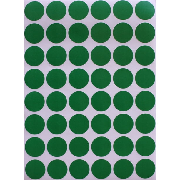 Royal Green Dot Stickers 11/16" Inch (17mm) Color Coding Labels in ...