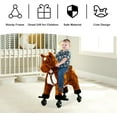 Kinbor Kids & Toddlers Ride on Horse, Plush Walking Pony Toy with Neigh ...