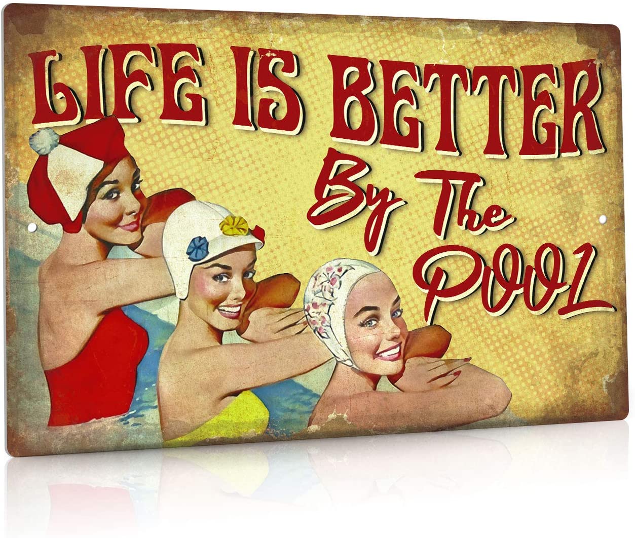 Pool Rules Sign, Indoor/Outdoor Swimming Pool Decorations, 12x8 Inches ...