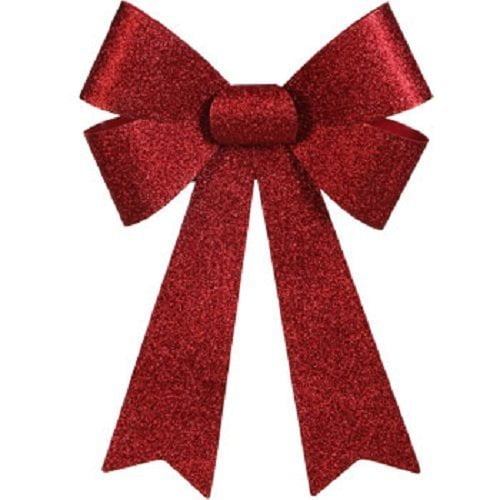 Glittery Red Plastic Christmas Bow 14X18 inches by Love it Products ...