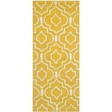 SAFAVIEH Cambridge Julian Geometric Wool Area Rug, Gold/Ivory, 8' x 8 ...
