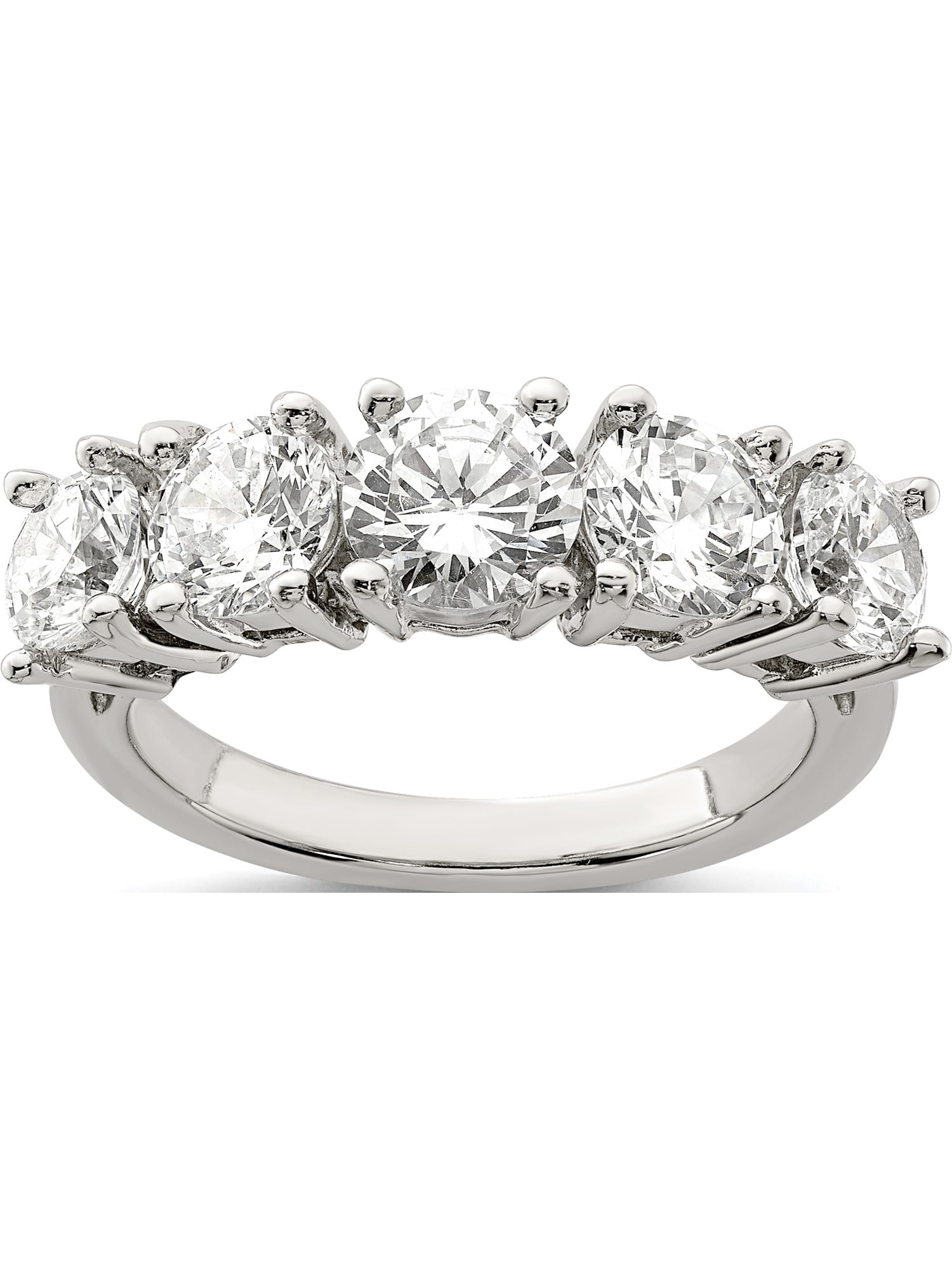 Sterling Silver 5-stone CZ Ring | Walmart Canada