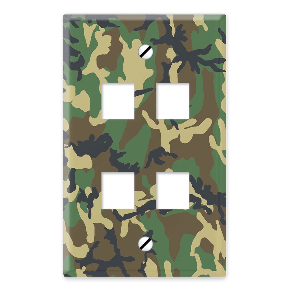 WIRESTER 4-Port Wall Plate for Keystone Jacks Modular Inserts Ethernet ...