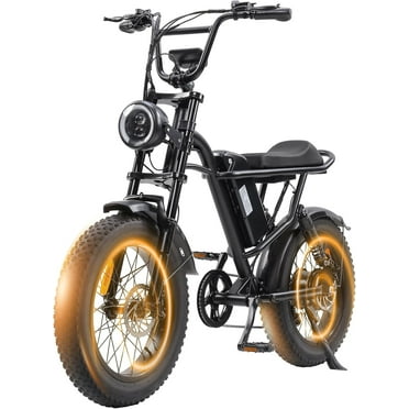 "Happyrun Adults Electric Bicycle with 20"" Fat tire, 750W Motor, 48V 18AH Removable Battery ...