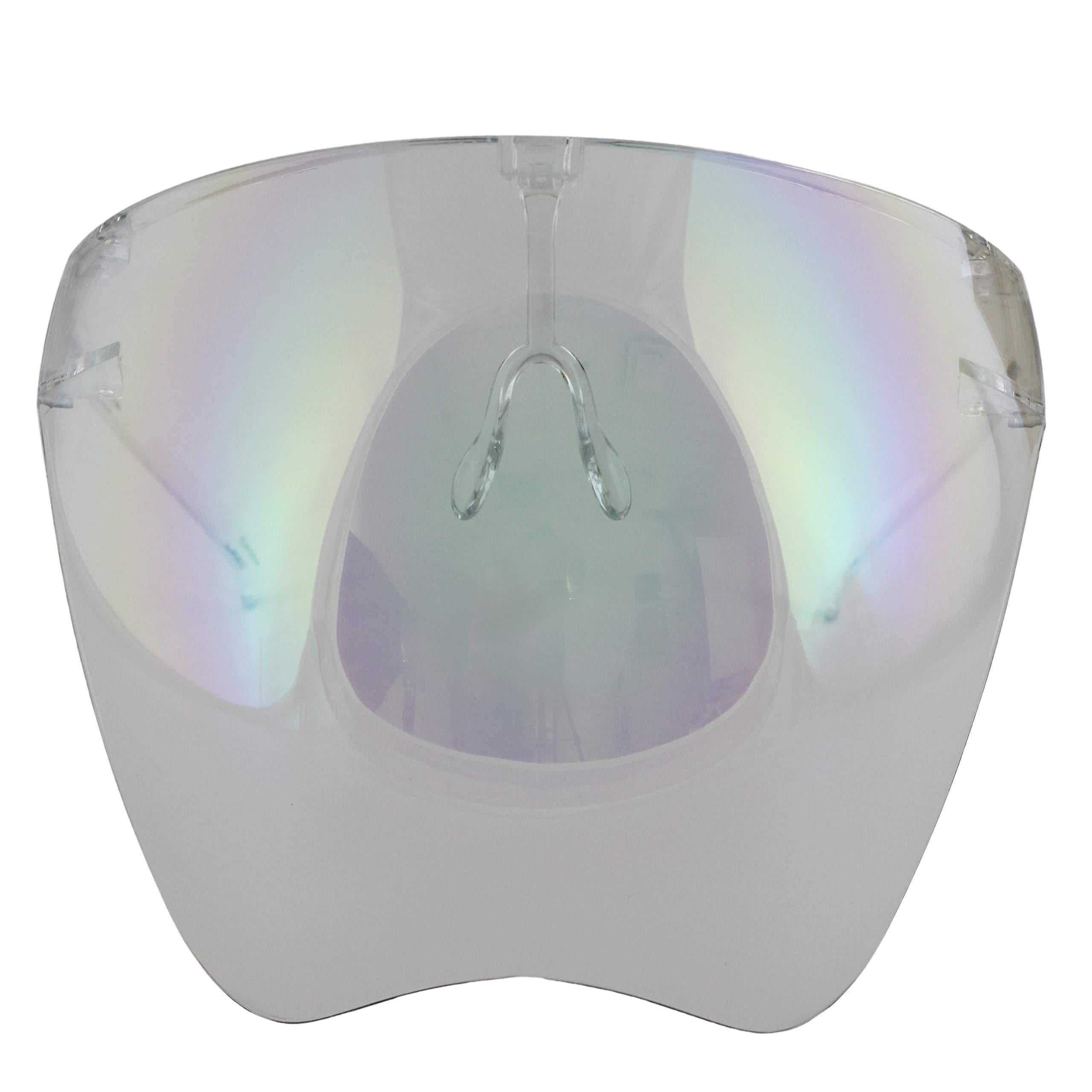 Futuristic Face Shield Mirrored Visor Sunglasses - Walmart.com