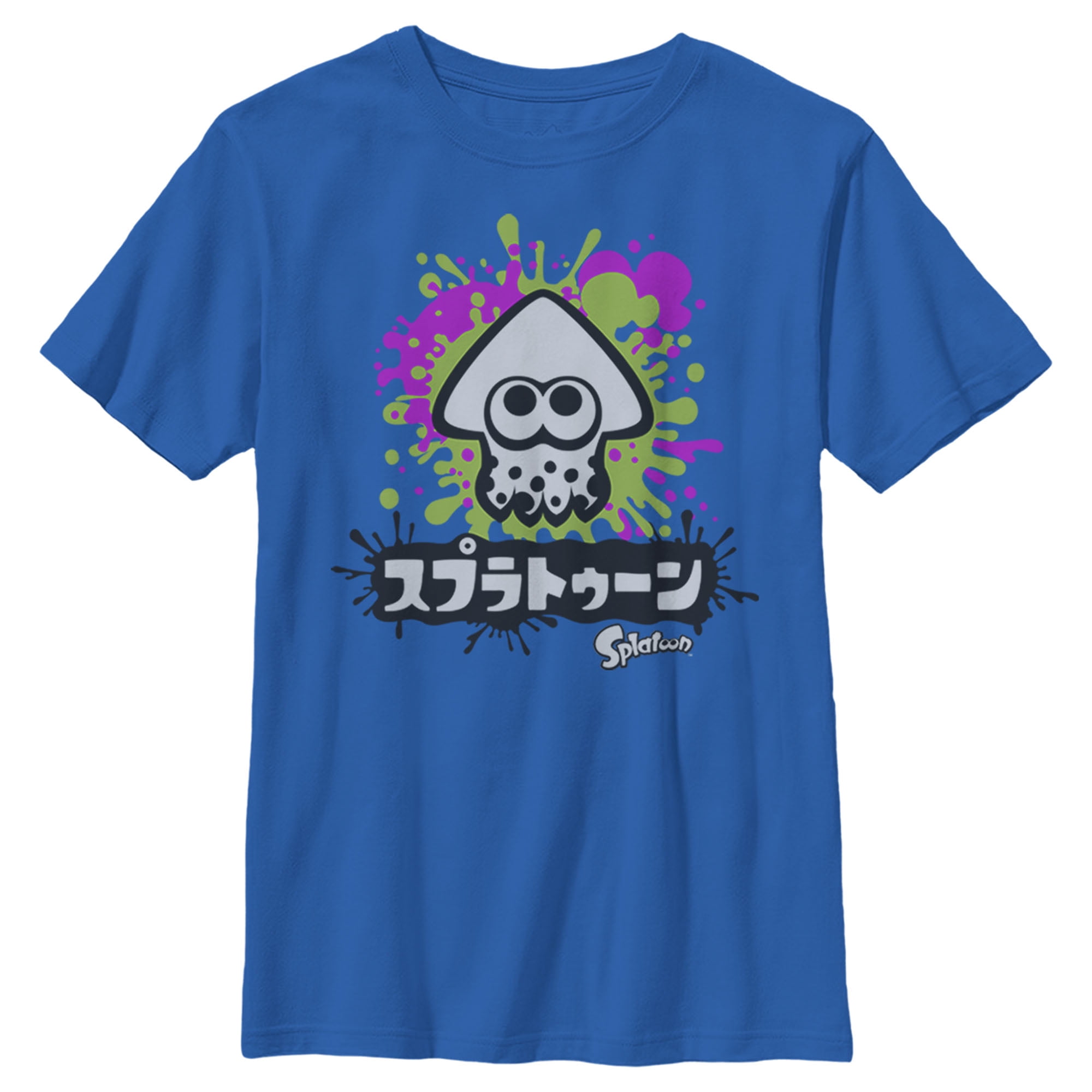 Boy's Nintendo Splatoon Inkling Squid Graphic Tee Royal Blue Large ...